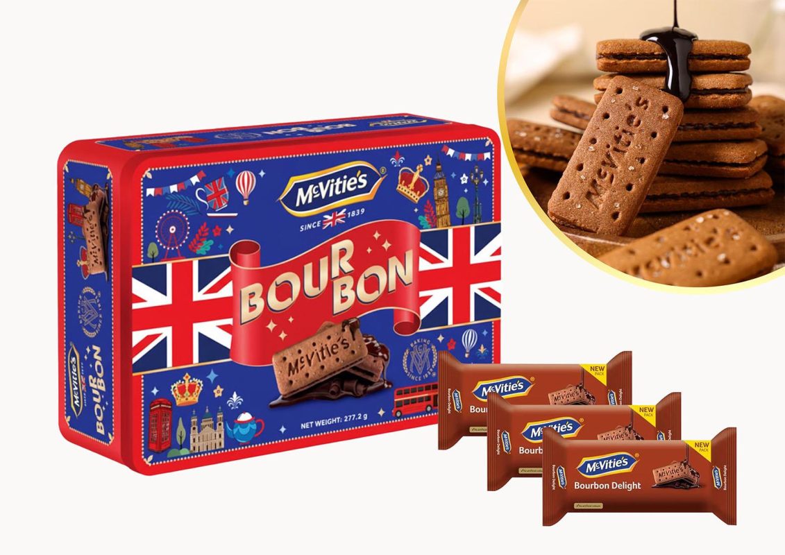 Bánh quy McVitie's Bour Bon hộp thiếc 277.2g - thucphamplaza.com