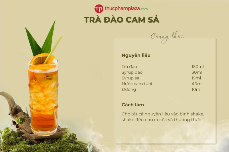 Cách Làm Trà Đào Cam Sả Đậm Vị Hút Khách